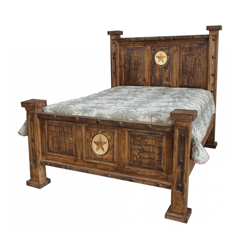 Lone Star Rustic Laredo Queen Bed LRM CAM-1000