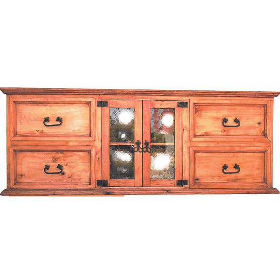 Red River Rustic TV Stand with Cable Management LT-COM-80B